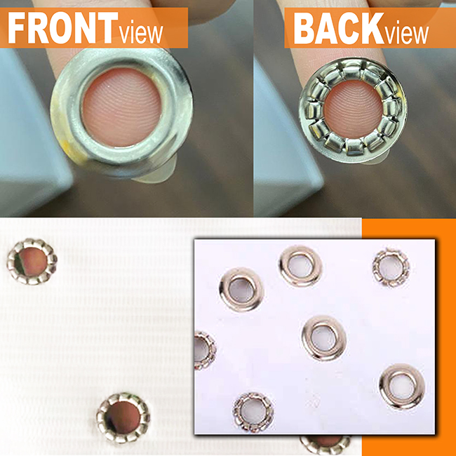 Eyelets (for Automatic Eyelet Puncher) - Silver - 10mm - 1000sets ...