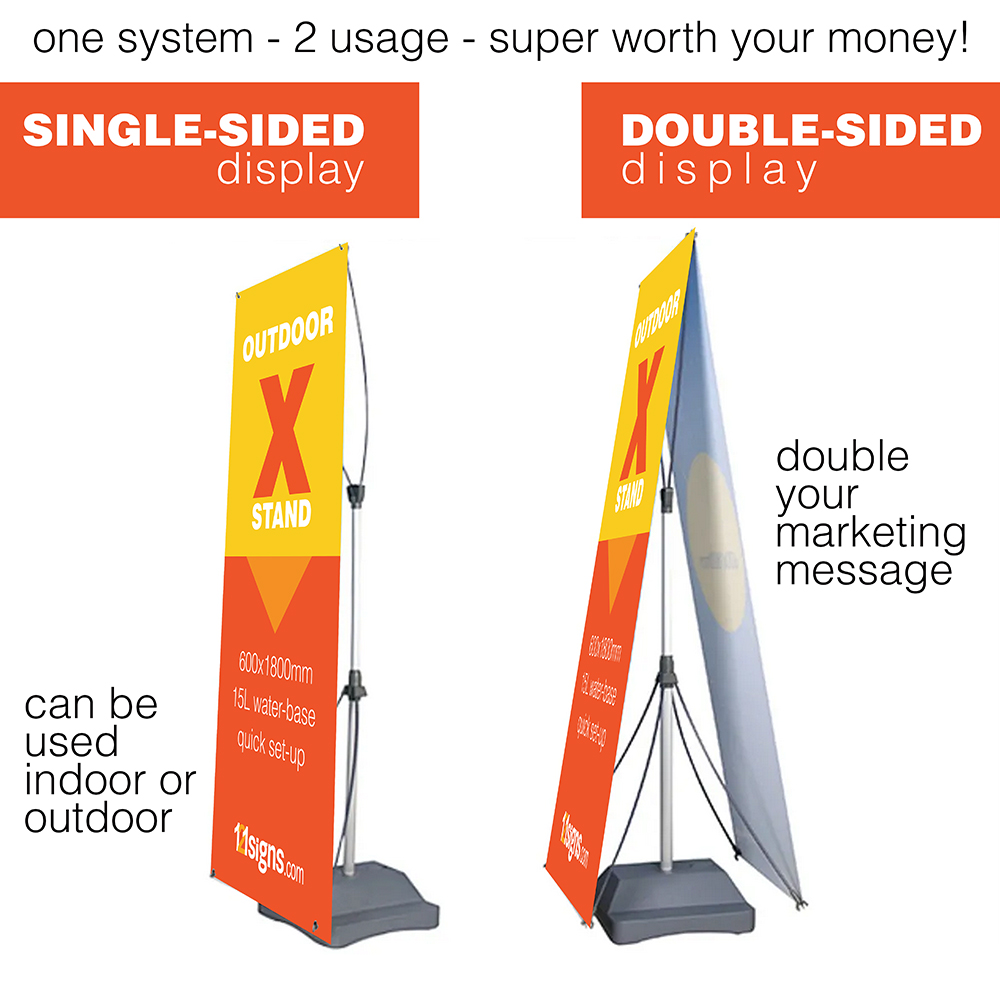 Outdoor X Stand (Water-Based) - 600x1800mm | 121signs