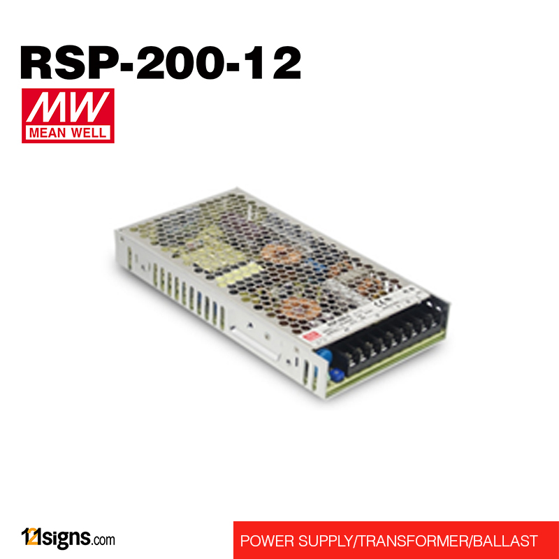 LED - MEANWELL AC-DC Single Output Enclosed Power Supply (RSP-200-12 ...